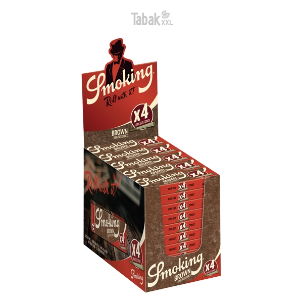 SMOKING BROWN Cones KING SIZE Box 50 x 4 Stück